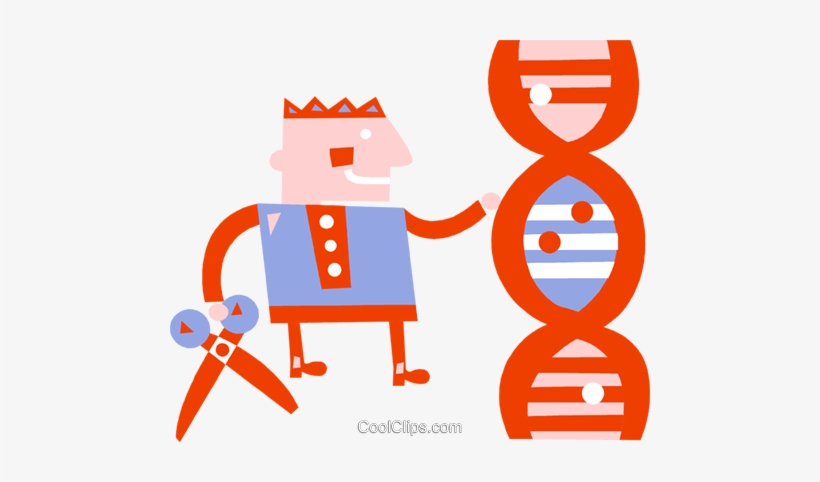 Scientist Cutting Dna Strand Royalty Free Vector Clip - Illustration ...