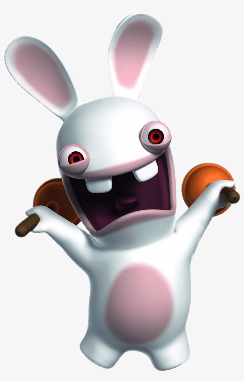 Rabbid Holding 2 Toilet Plugs Png - Raving Rabbids - Free Transparent ...