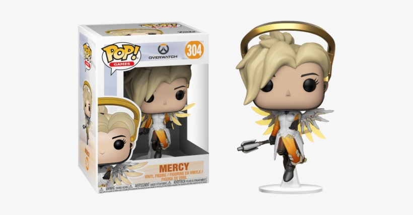Vinyl Mercy - Funko Pop Overwatch Mercy - Free Transparent PNG Download ...