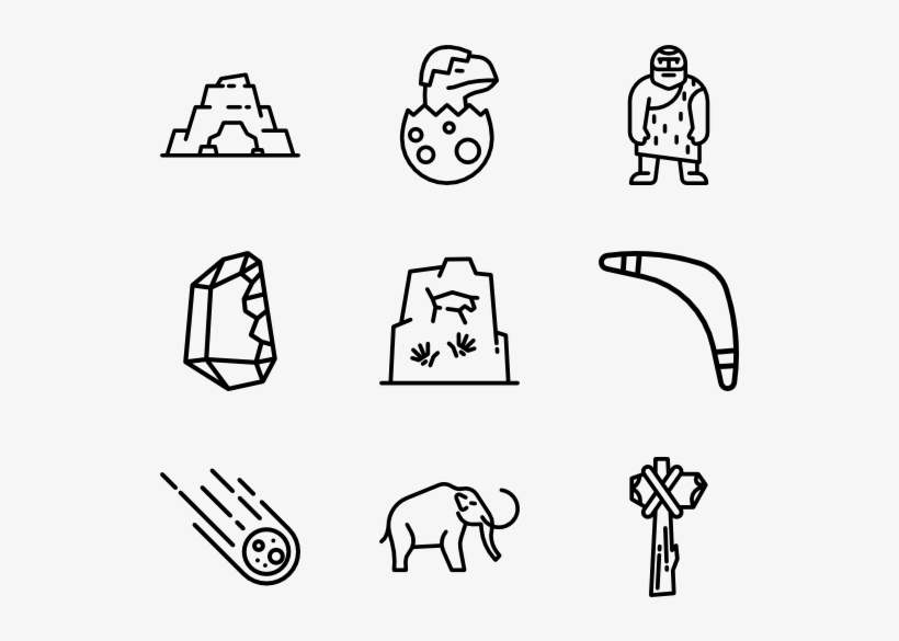 Prehistoric Age Set - Prehistoric Icon - Free Transparent PNG Download ...
