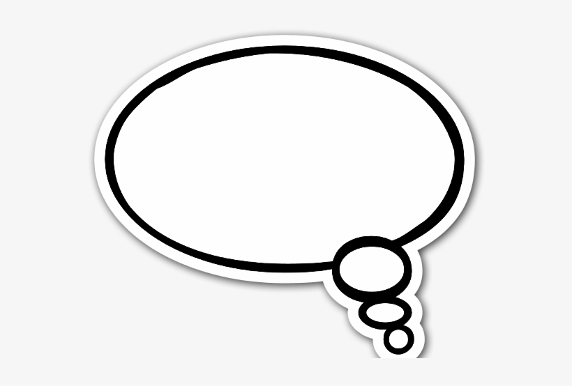 A Thinking Bubble Sticker - Speech Bubble Sticker - Free Transparent ...