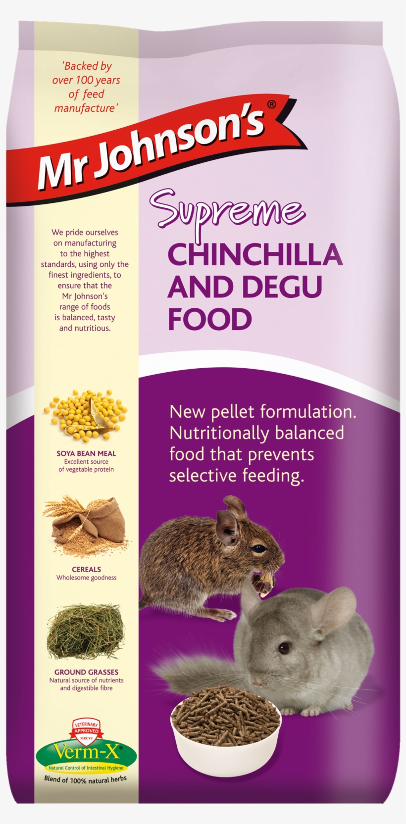 Mr Johnson's Supreme Chinchilla & Degu Food - Free Transparent PNG ...