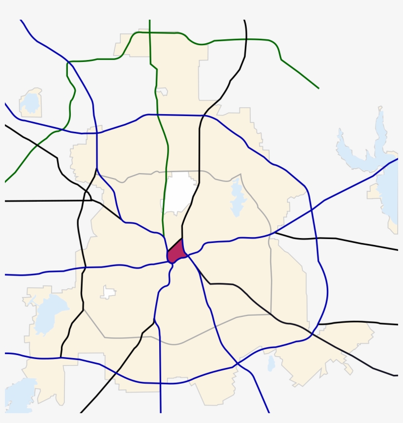 Basic Map Of Dallas - Free Transparent PNG Download - PNGkey