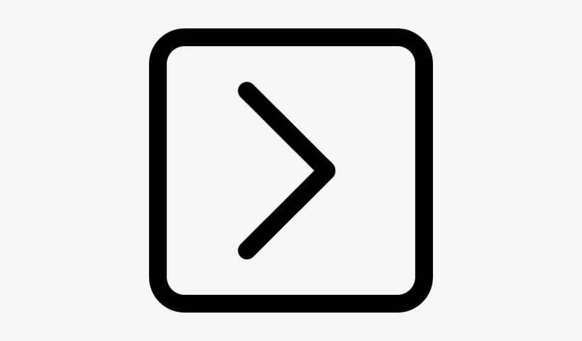 Right Arrow Square Outlined Button Vector - Cross In Square Png - Free ...