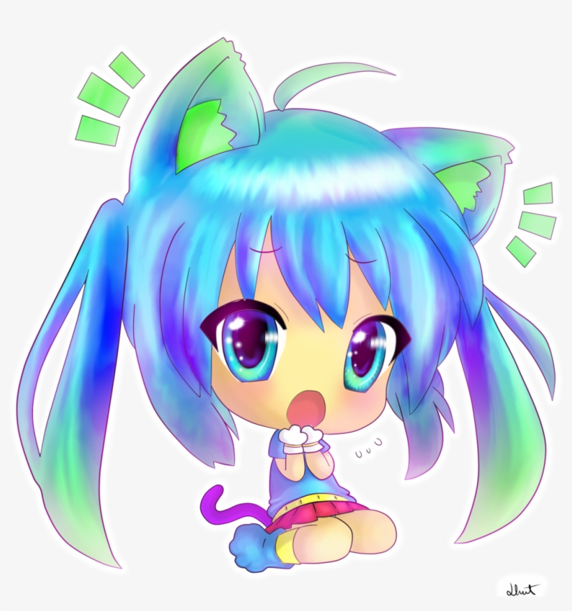Cute Chibi Cat Girl - Free Transparent PNG Download - PNGkey