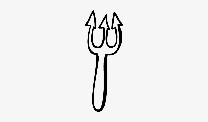 Halloween Trident Outline Vector - Vector Graphics - Free Transparent ...