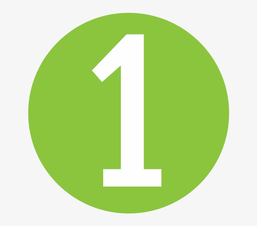 1 - Number 1 Icon Green - Free Transparent PNG Download - PNGkey