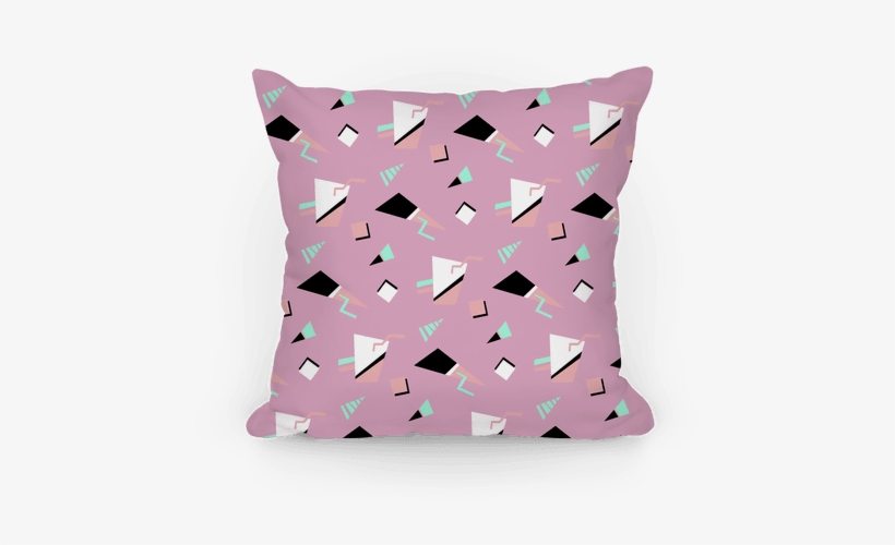 Mauve 80s/90s Pattern Pillow - 80s Pillow - Free Transparent PNG ...