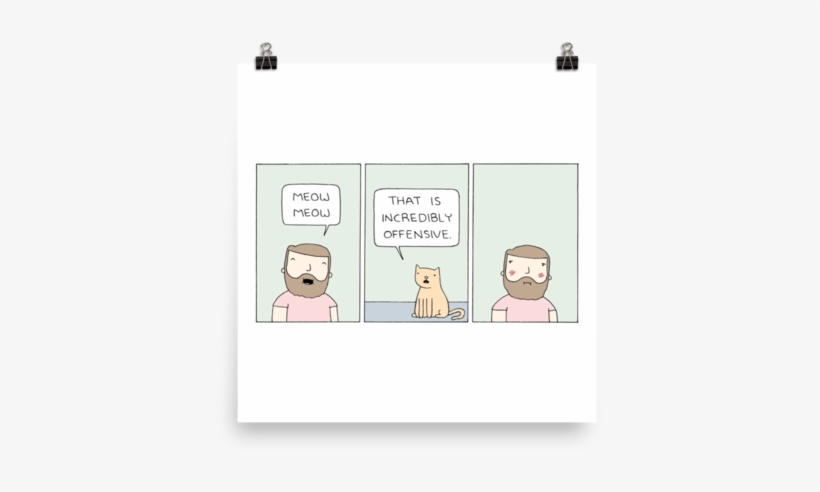 "meow Meow" Print - Comics - Free Transparent PNG Download - PNGkey