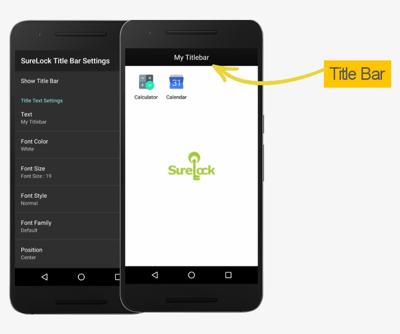 Surelock Title Bar Settings Has Following Customization - Android Phone ...