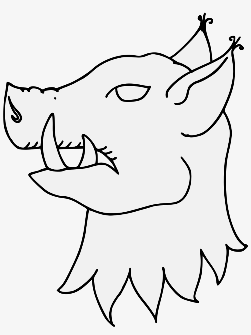 Boar's Head Erased - Illustration - Free Transparent PNG Download - PNGkey