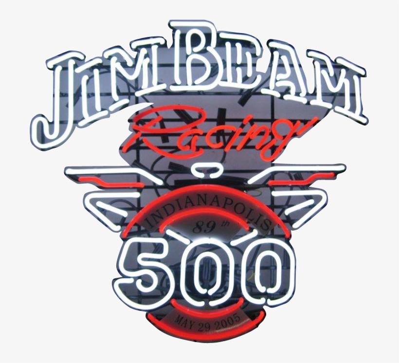 Jim Beam Racing 500 Neon Sign - Poster - Free Transparent PNG Download ...