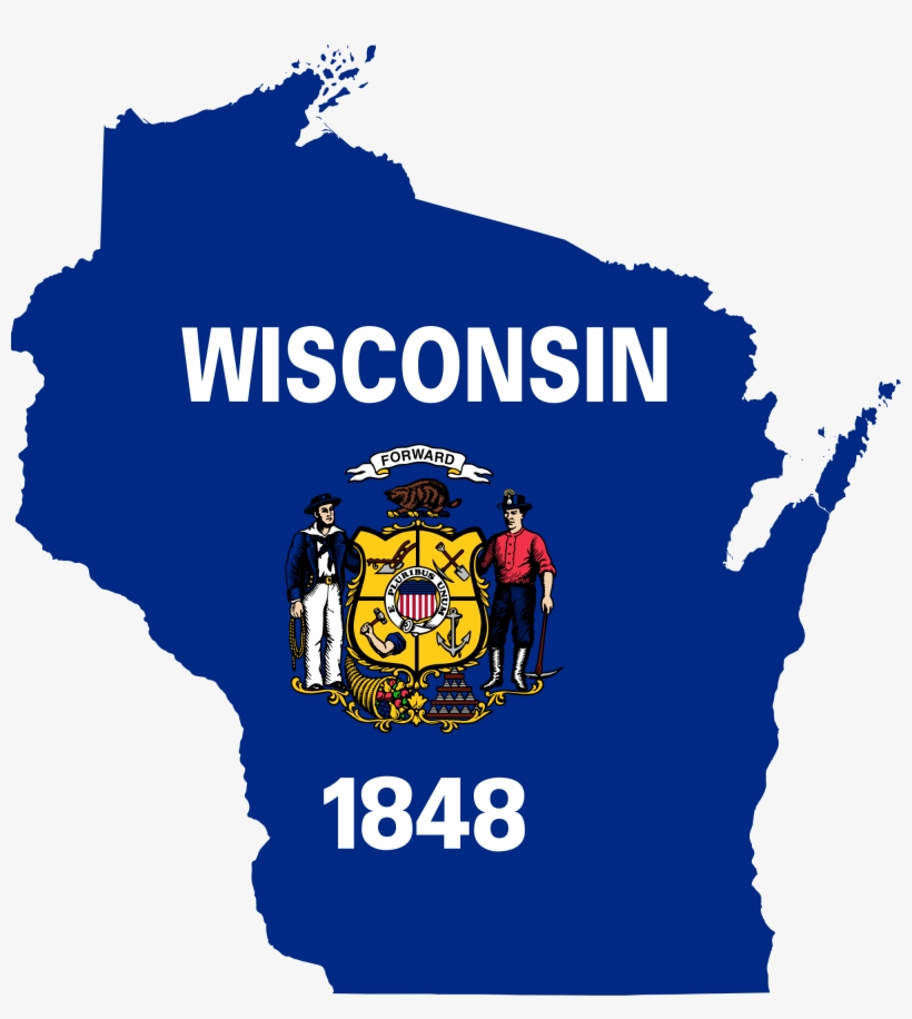 A - Wisconsin Flag And Map - Free Transparent PNG Download - PNGkey