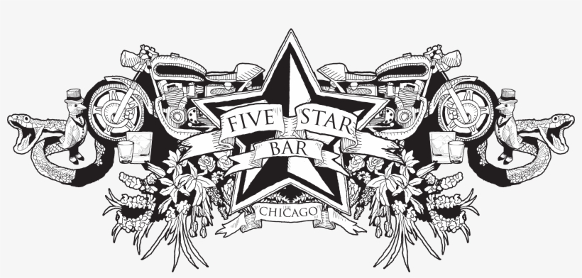 Five Star Bar Chicago Logo - Illustration - Free Transparent PNG ...