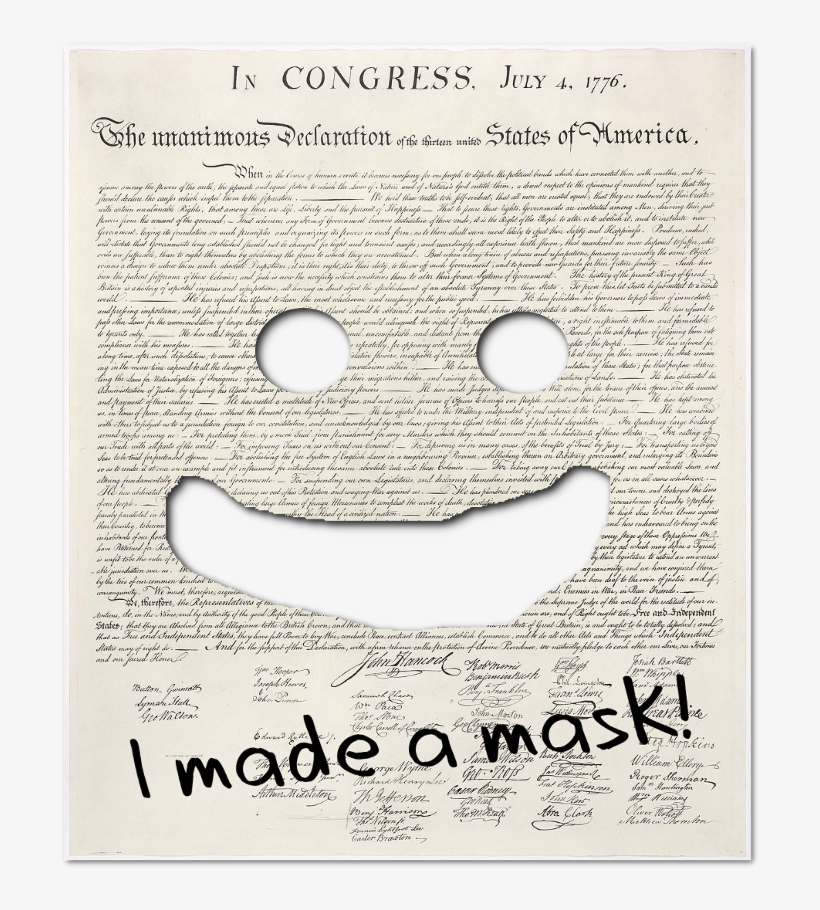 Attempt - Patriotic Declaration Of Independence Card - Free Transparent ...