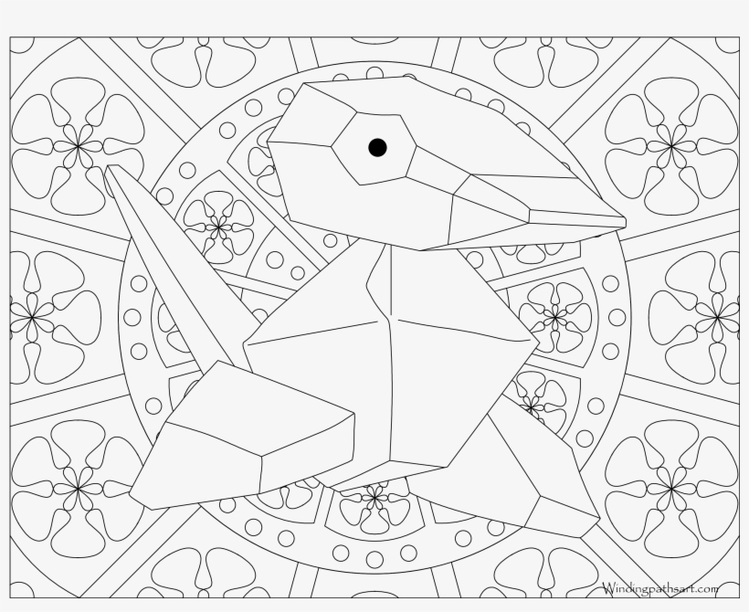 Porygon - Mandala Coloring Pages Pokemon Mew - Free Transparent PNG ...