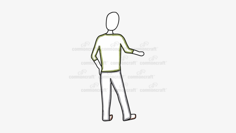Male Stand Back Hand Out - Illustration - Free Transparent PNG Download ...