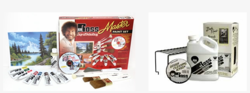 Bob Ross Master Paint Set With Free Palette - Free Transparent PNG ...