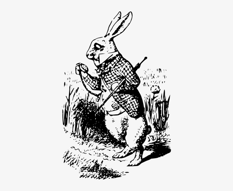 The White Rabbit Clip Art At Clker - John Tenniel White Rabbit - Free ...