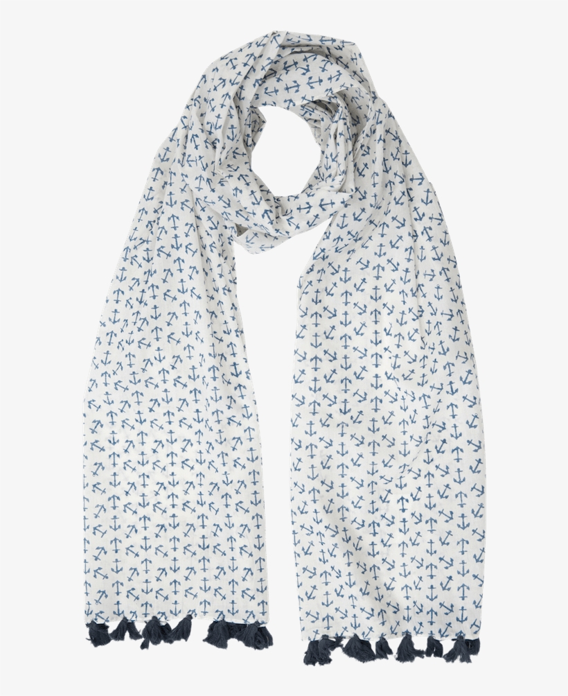 Anchor Blue Scarf - Scarf - Free Transparent PNG Download - PNGkey