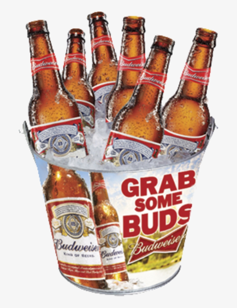 Budweiser Family Metal Bucket - Budweiser Grab Some Buds Full Color ...