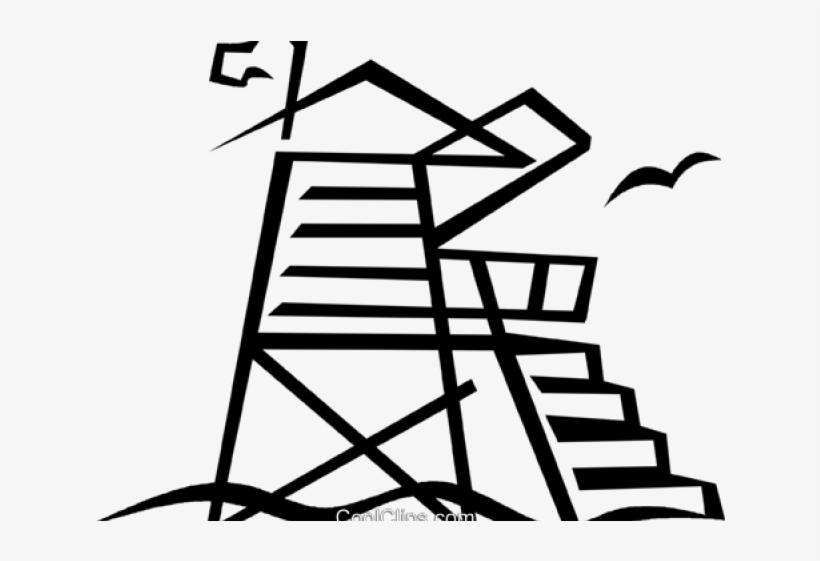 Lifeguard Tower Royalty Free Vector Clip Art Illustration - Lifeguard ...