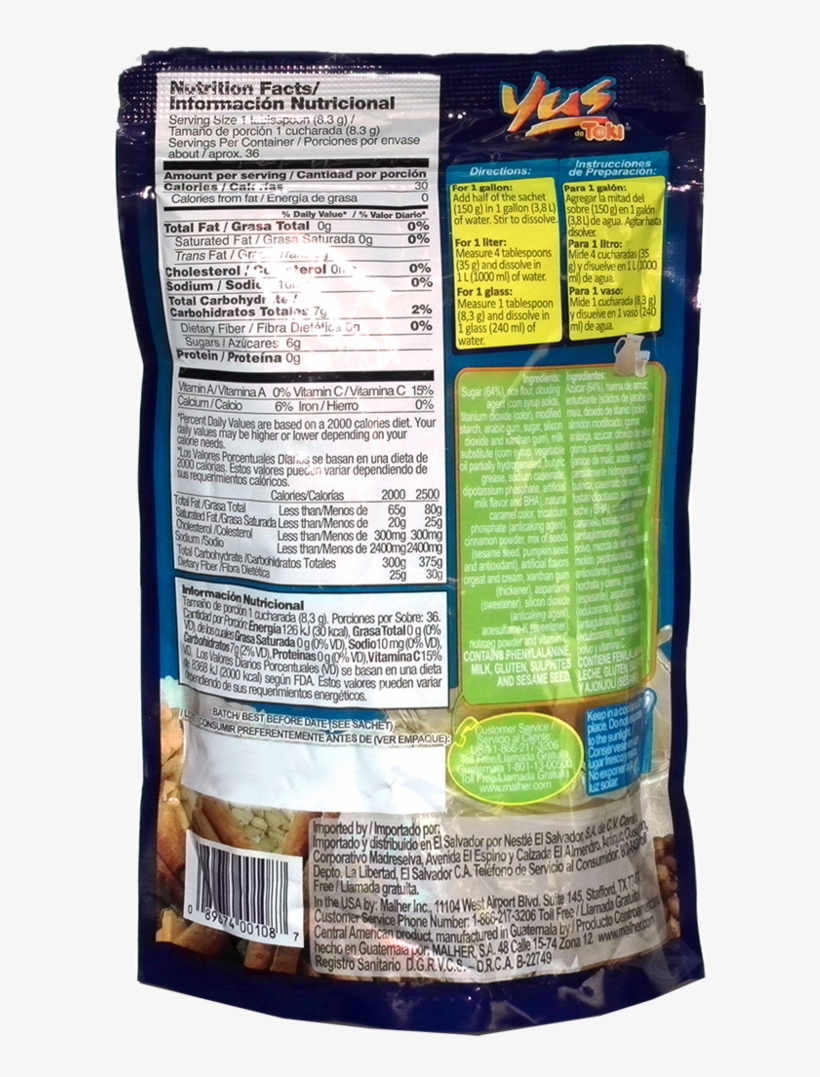 Yus Horchata Powder Drink - Yus Horchata Powder Drink 12.7 Oz - Agua ...