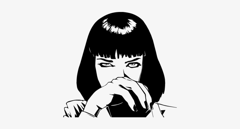 Mia - Pulp Fiction Mia Drawing - Free Transparent PNG Download - PNGkey