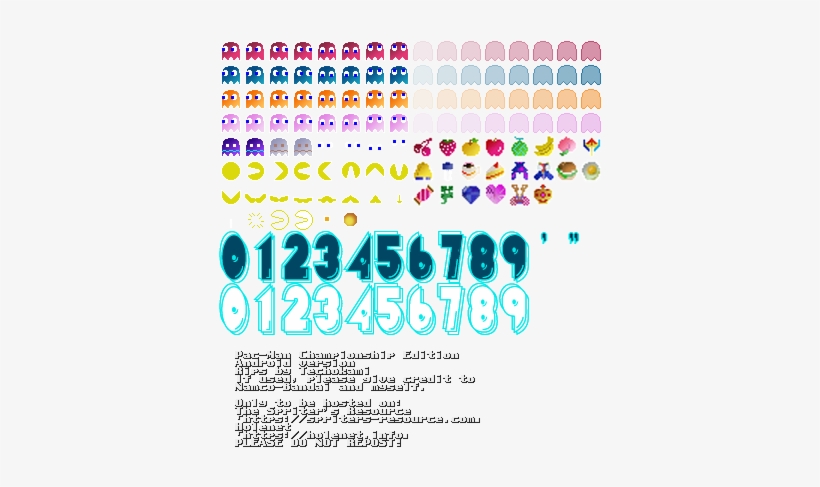 Large Sprites - Pacman Champion Edition Sprites - Free Transparent PNG ...