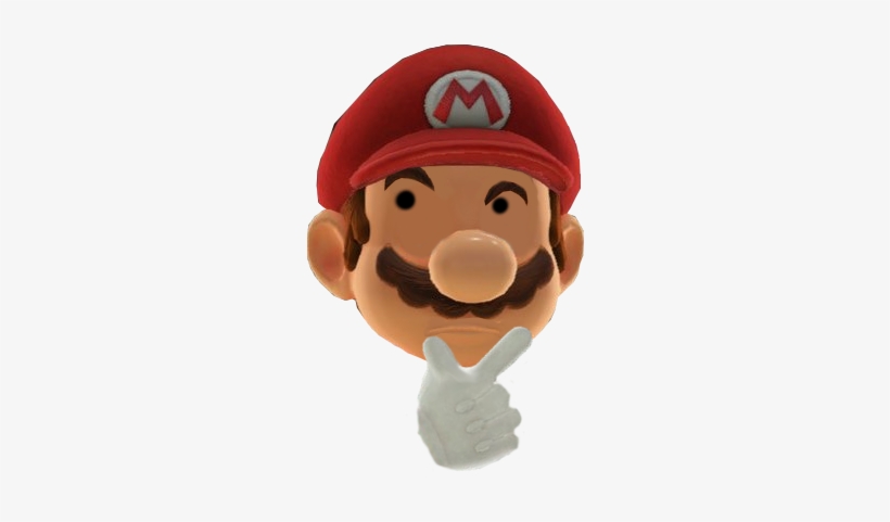 A Mario Thinking Emoji - Mario Emoji - Free Transparent PNG Download ...