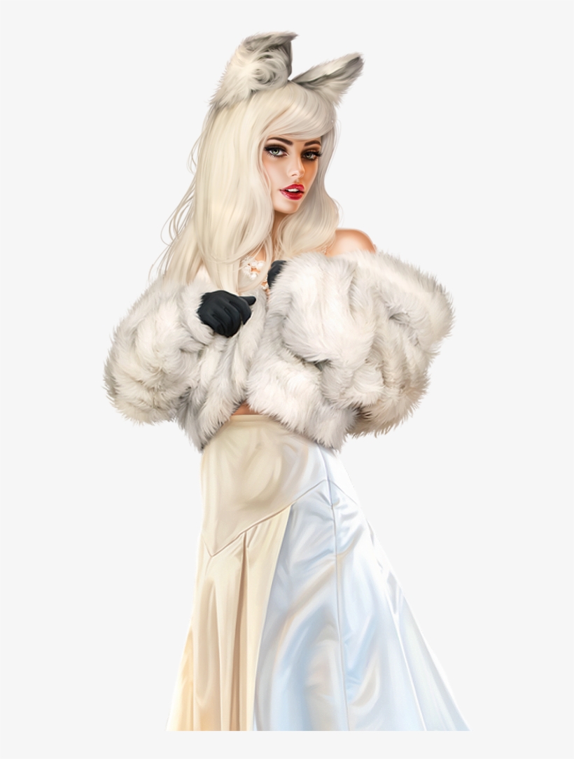 Pin Up Art, Rubrics, Iris, Fur Coat, Tube, Women's, - Fur Clothing ...