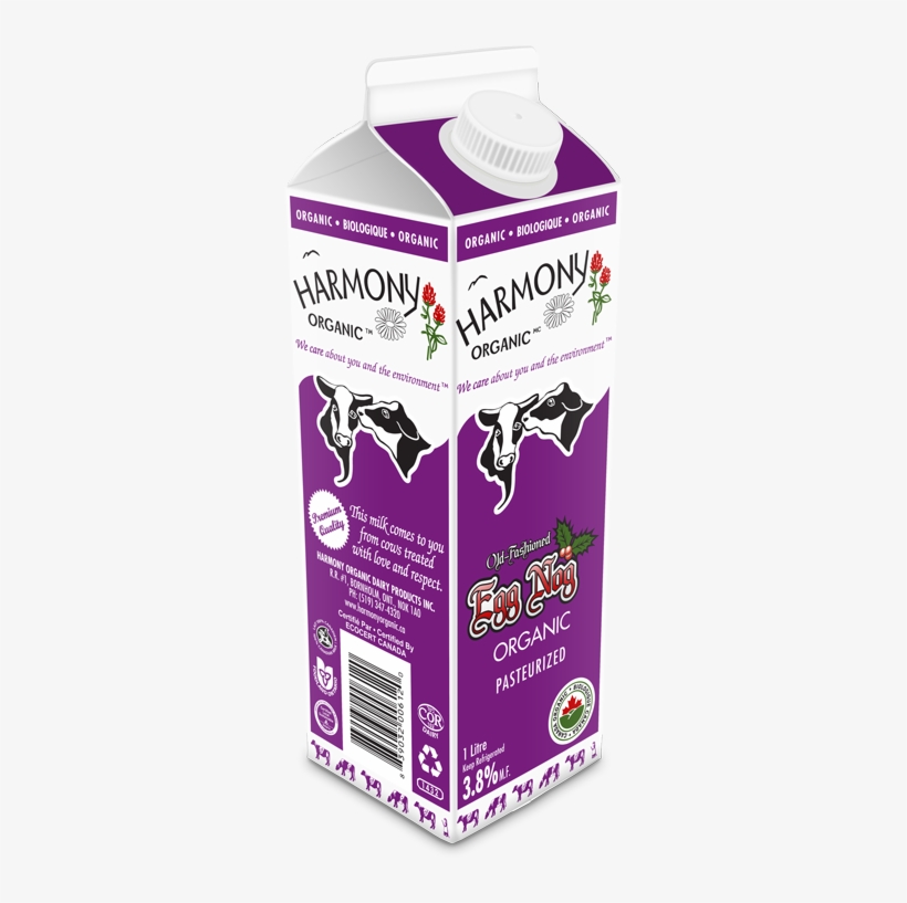Premium Organic Egg Nog One Litre Carton - Carton Of Eggnog Transparent ...