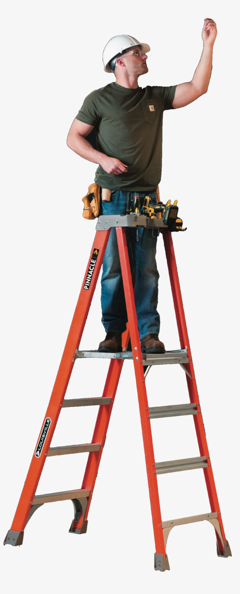 Go To Image - Man On The Ladder Png - Free Transparent PNG Download ...