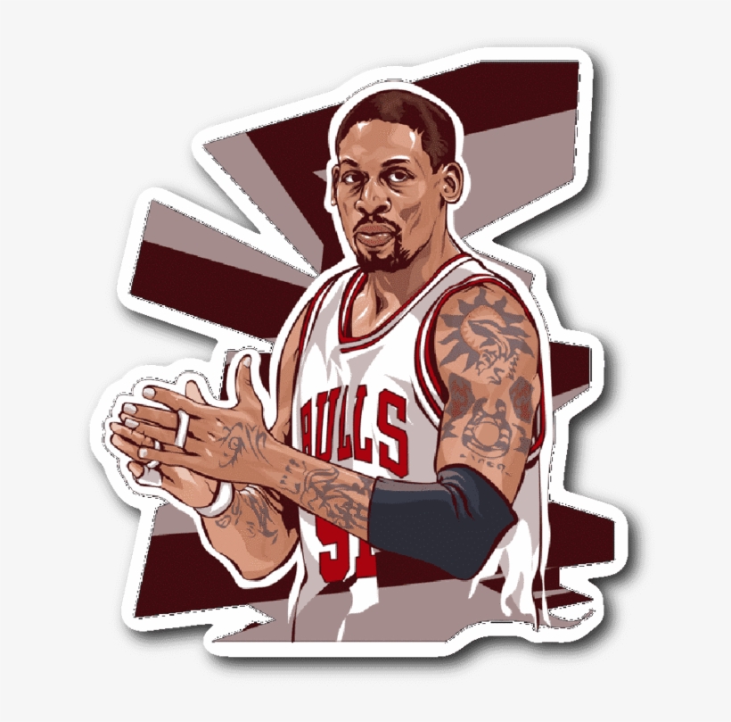 "the Worm" Rodman Vinyl Sticker - Illustration - Free Transparent PNG ...