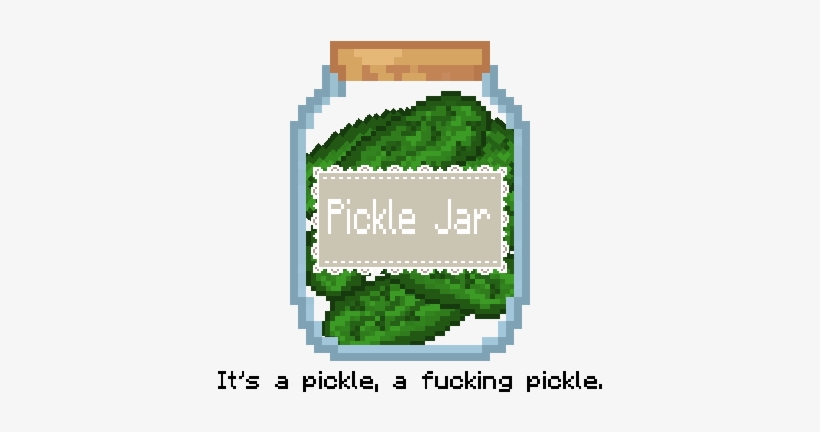 Hey Tyleroakley, I Made A Pixel Art Of A Jar Of Pickles - Illustration ...