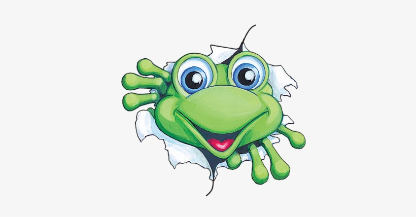 Cartoon - Austin Frog Tearing Out Tile Coaster - Free Transparent PNG ...