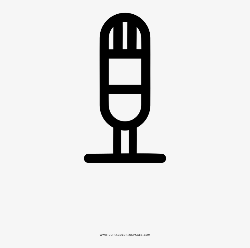 Podcast Microphone Coloring Page - Drawing - Free Transparent PNG ...