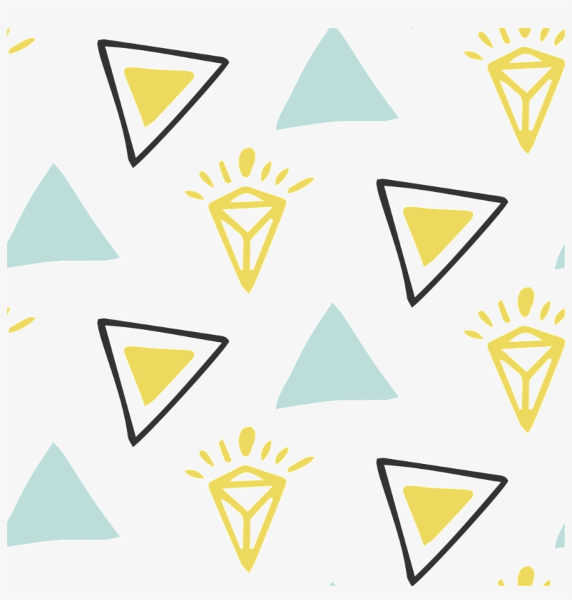 Yellow Triangle Transparent Fill Image - ลาย การ์ตูน Png - Free ...