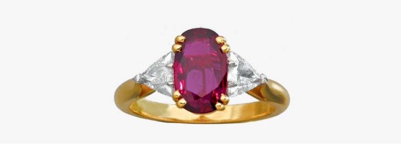 Ruby And Triangle Cut Diamonds Ring - Other Princesses And Princes ...