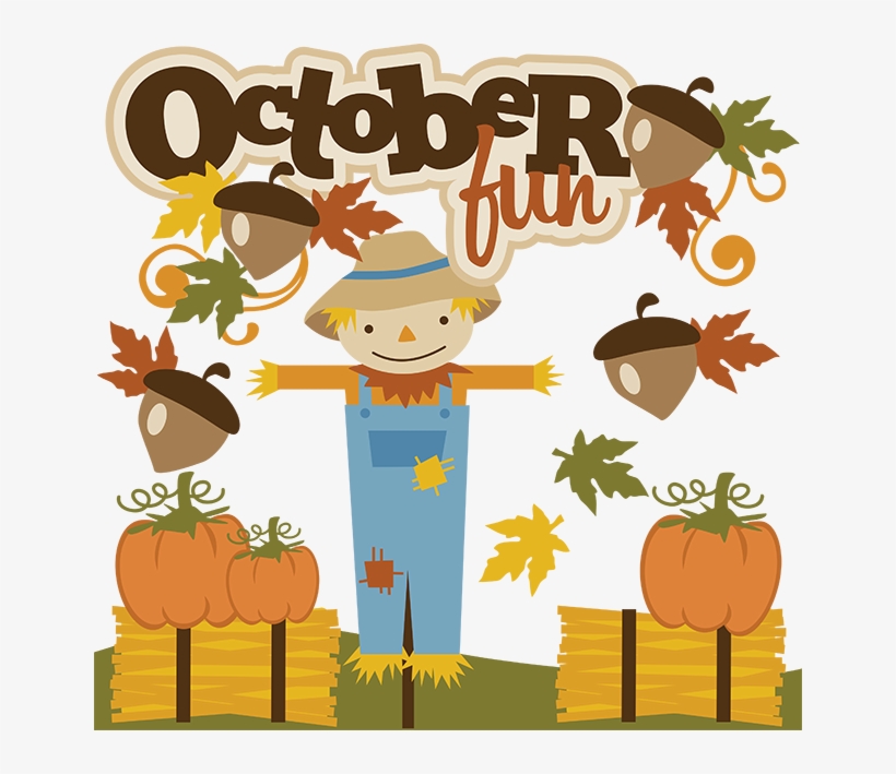 Scarecrow Clipart October - October Fun Clipart - Free Transparent PNG ...
