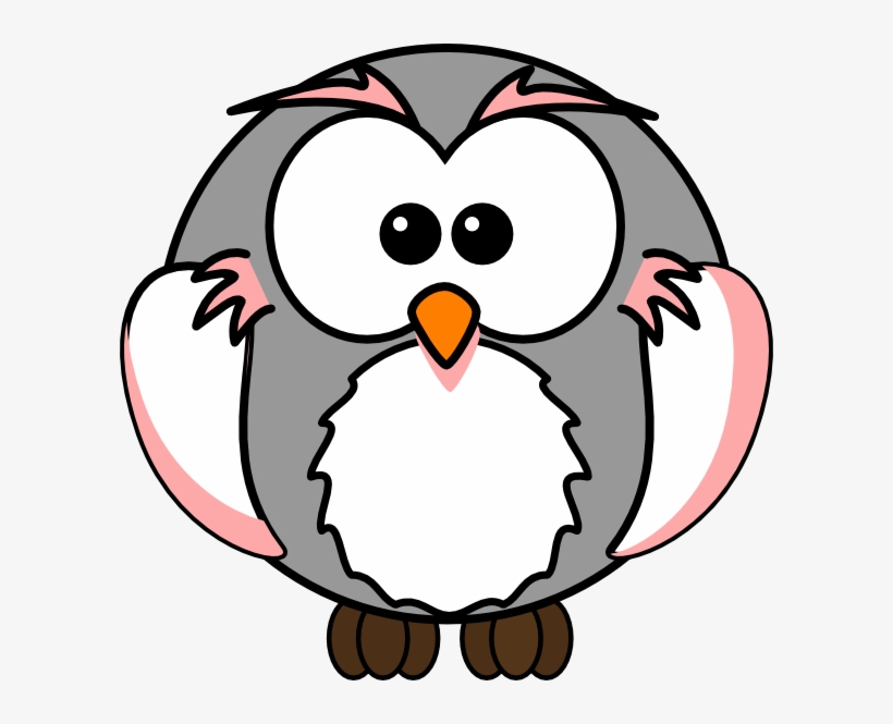 Pink And Grey Owl Clip Art