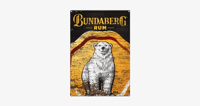 Bundaberg Rum Bear Tin Sign - Bundaberg Rum Polar Bear - Free ...