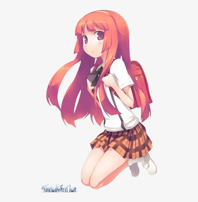 Com Jumping Anime Girl Render By Ninetailsfoxchan - Cartoon - Free ...