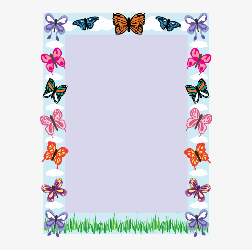 Butterfly Border Designs For Paper - Free Mothers Day Borders - Free ...