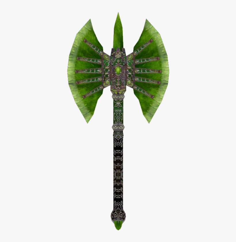 Glass Battle Axe Ob - Daedric Battle Axe Skyrim - Free Transparent PNG ...