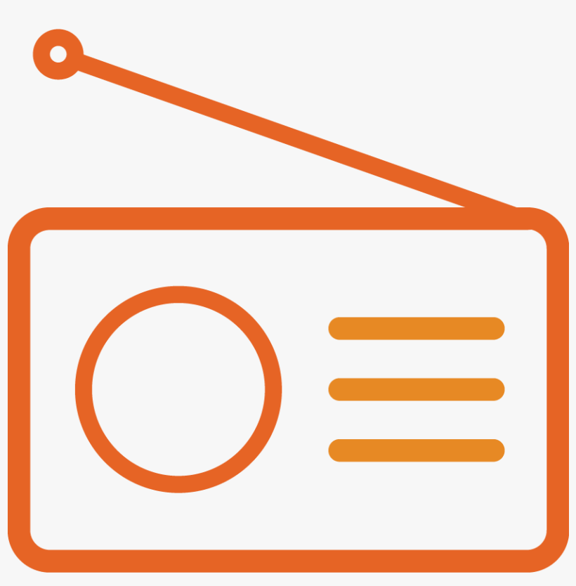 Radio Marketing - Radio Icon Orange Png - Free Transparent PNG Download ...