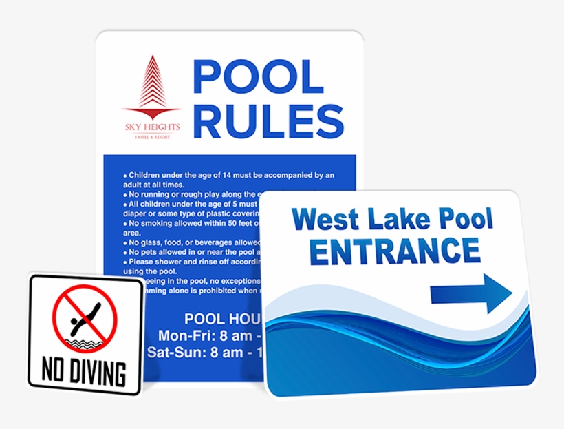 Aluminum Pool Sign Large - Signs.com, Inc. - Free Transparent PNG ...