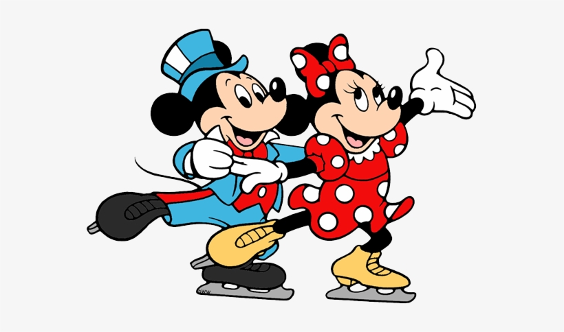 Mickey And Minnie Mouse Clip Art - Skating Mickey - Free Transparent ...