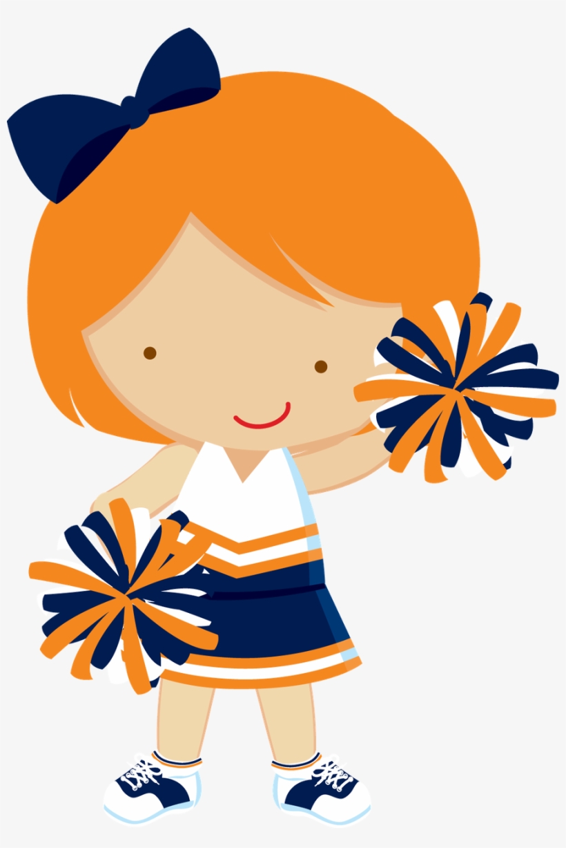 Girls ‿ ⁀°•• Cheerleader - Cheerleader Clipart Orange And Blue - Free ...
