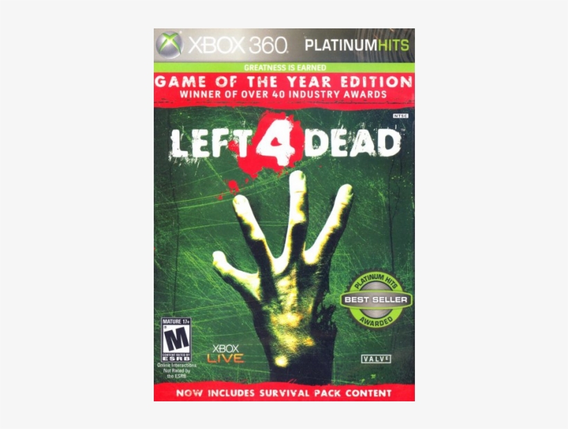 Left 4 Dead [xbox 360 Game] - Free Transparent PNG Download - PNGkey